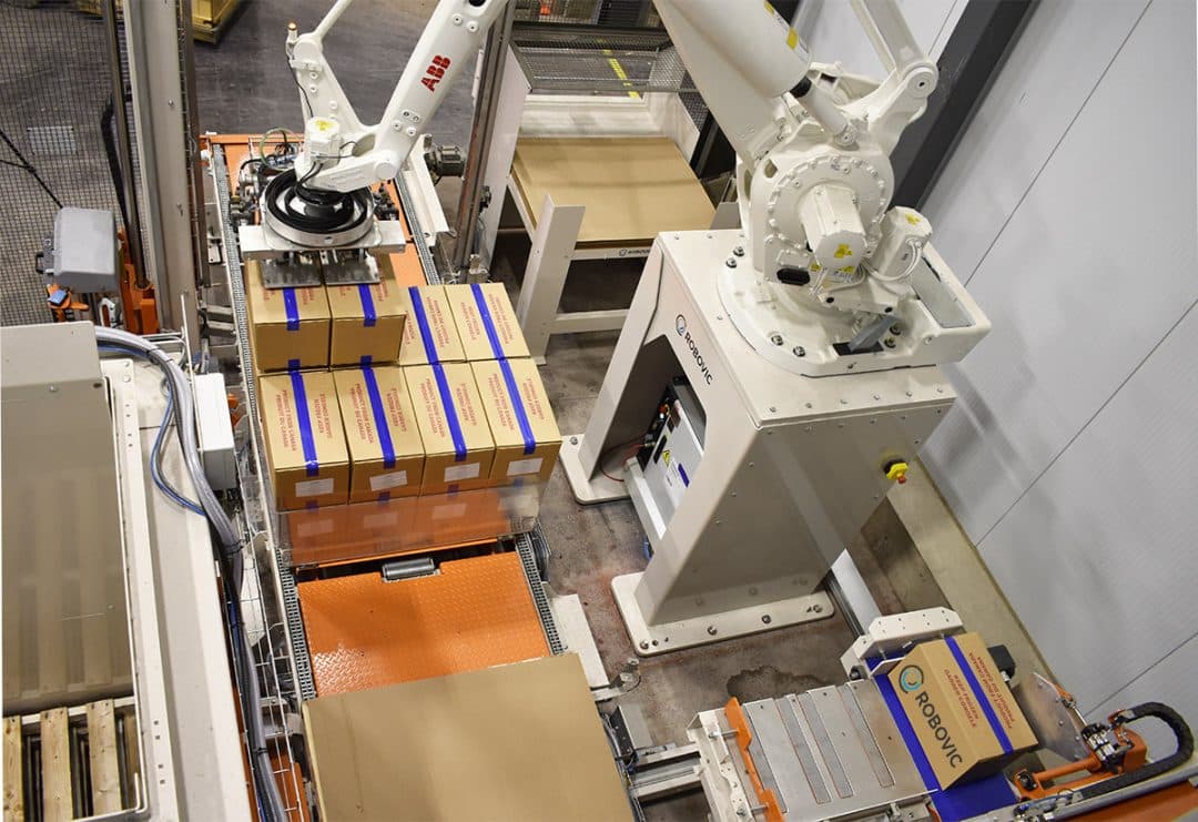 Box Palletizer | High Performance Automatic Solution | ROBOVIC Inc